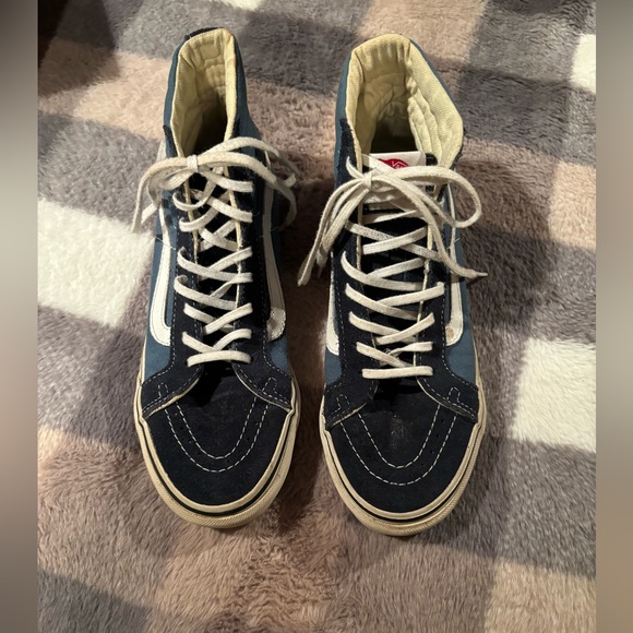 Vans | Shoes | Vans Blue High Rise Old Skool Sneakers | Poshmark